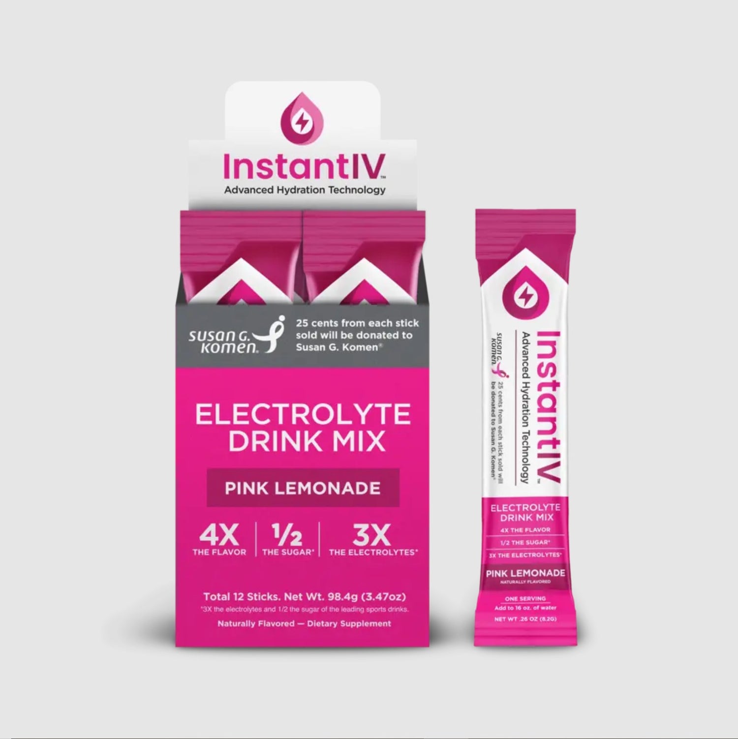 INSTANT IV PINK LEMONADE 12PC